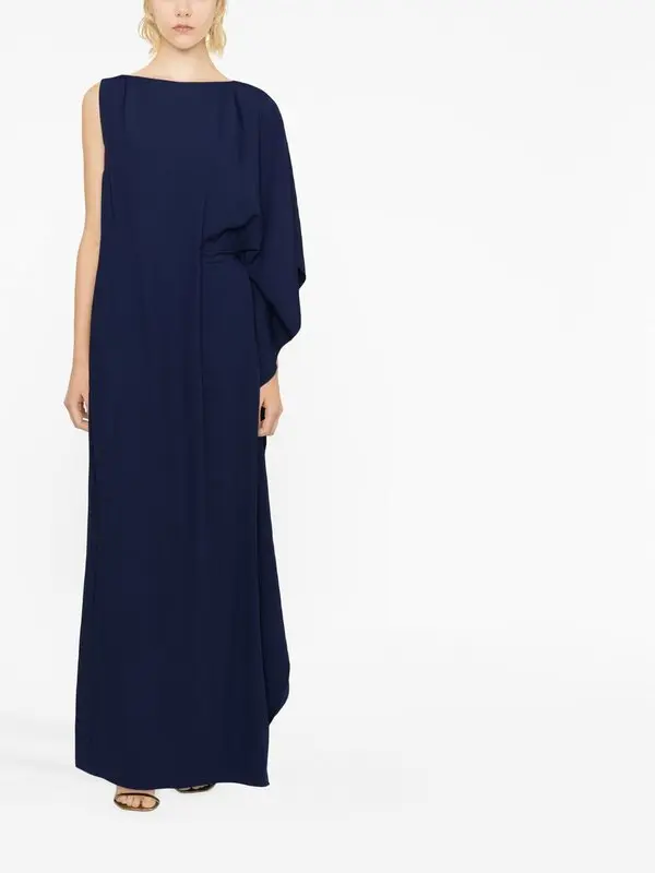 Alberta Ferretti One-shoulder Draped Maxi Dress - Blue