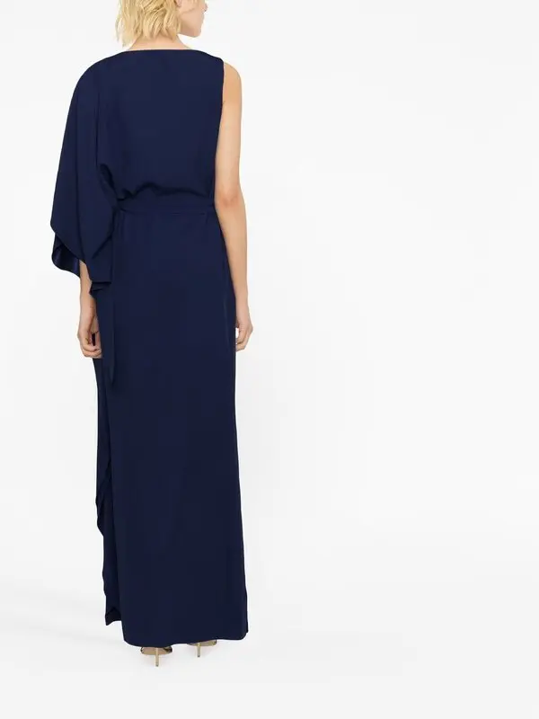 Alberta Ferretti One-shoulder Draped Maxi Dress - Blue