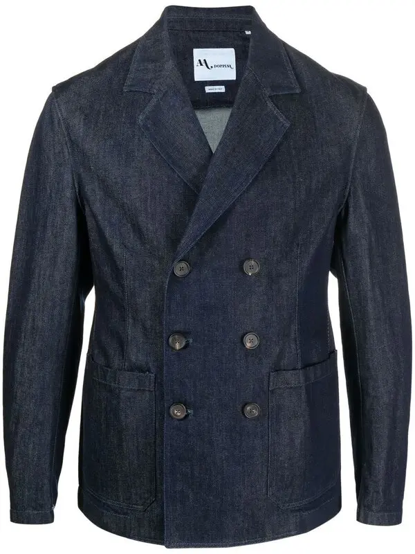 DOPPIAA Double-breasted Denim Blazer