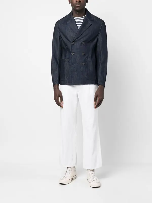 DOPPIAA Double-breasted Denim Blazer
