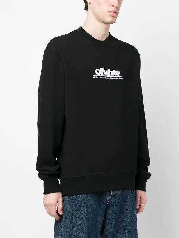 Off-White Logo-embroidered Long-sleeve Sweatshirt