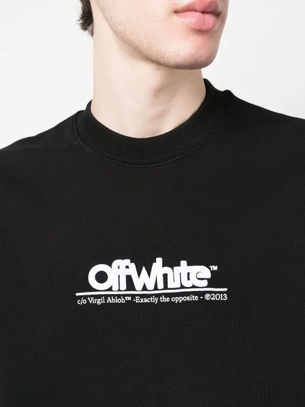 Off-White Logo-embroidered Long-sleeve Sweatshirt
