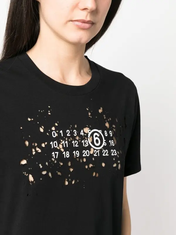 Maison Margiela Numbers-Motif T-Shirt - Black | Editorialist