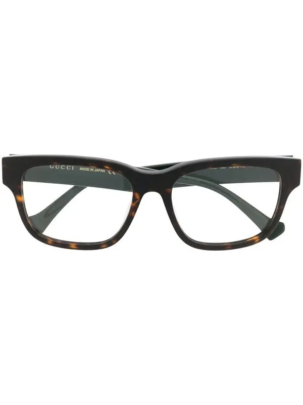Gucci Square-frame Optical Glasses - Brown