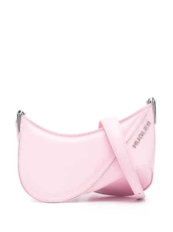 MUGLER Small Spiral Curve Embossed Crossbody Bag