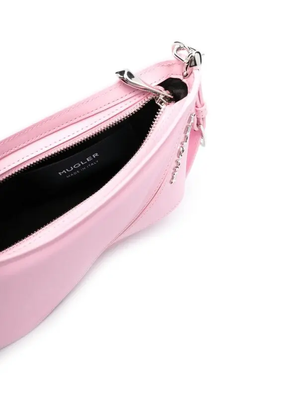 MUGLER Small Spiral Curve Embossed Crossbody Bag