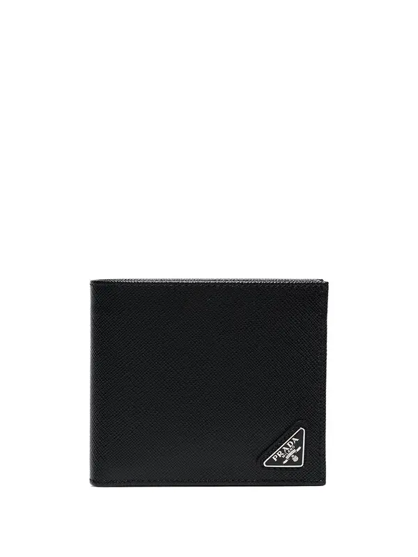 Prada Triangle-logo Bifold Wallet - Black