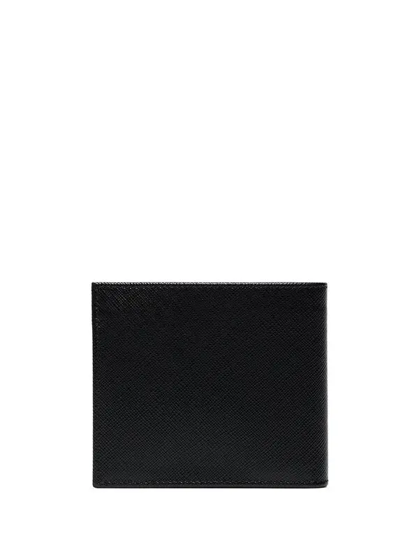 Prada Triangle-Logo Bifold Wallet - Black | Editorialist