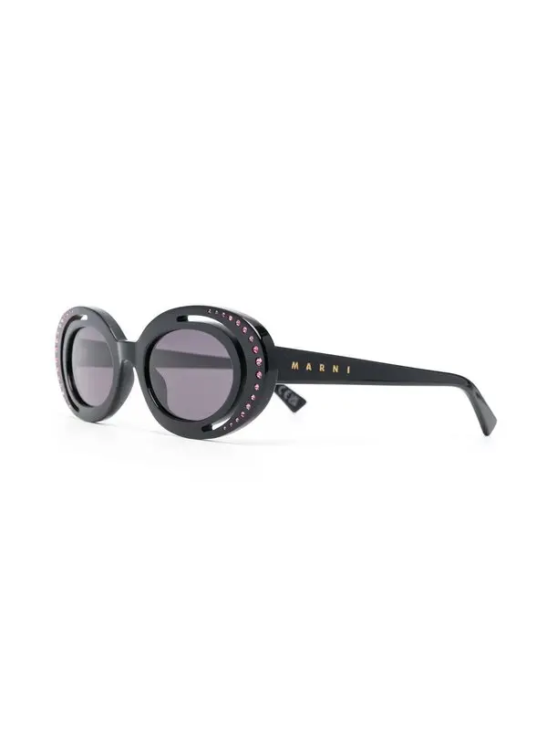 Marni Crystal-embellished Oval Sunglasses