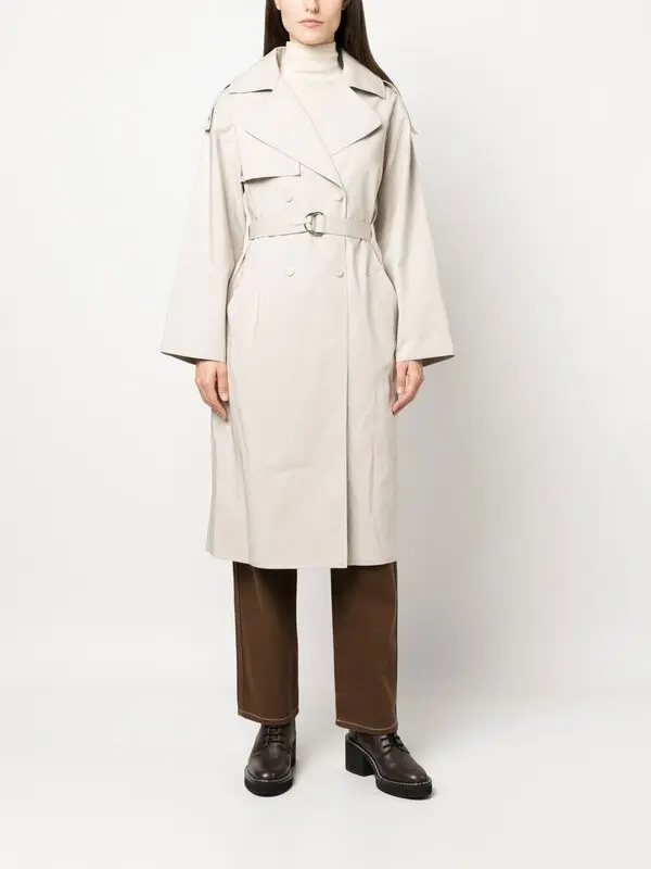YVES SALOMON Silk Belted Trench Coat