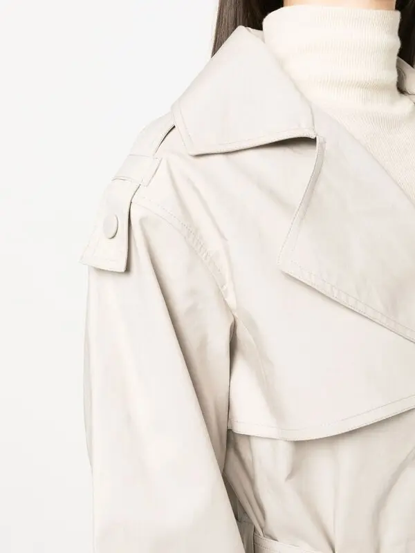 YVES SALOMON Silk Belted Trench Coat