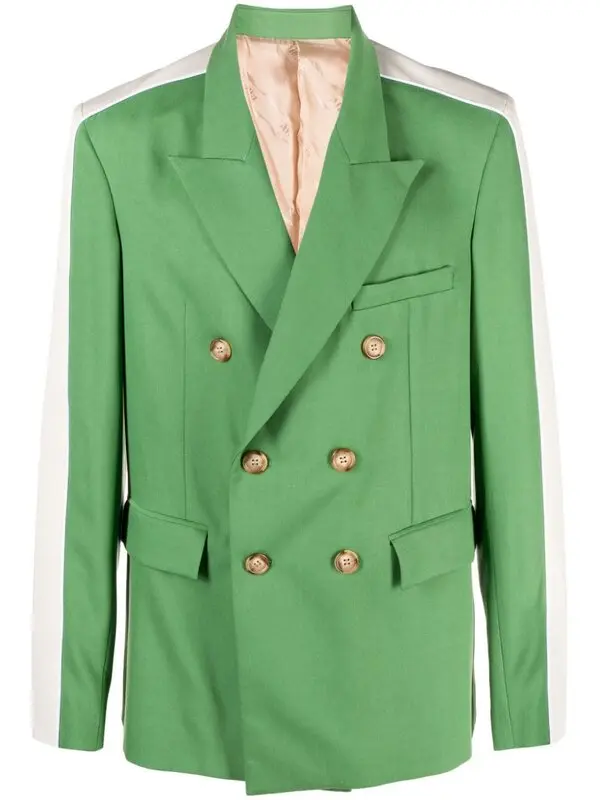 Ahluwalia Colour-block Double-breasted Blazer
