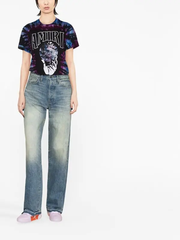 Amiri Distressed Straight-leg Jeans