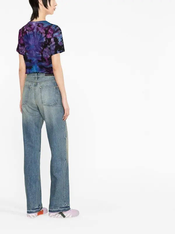 Amiri Distressed Straight-leg Jeans