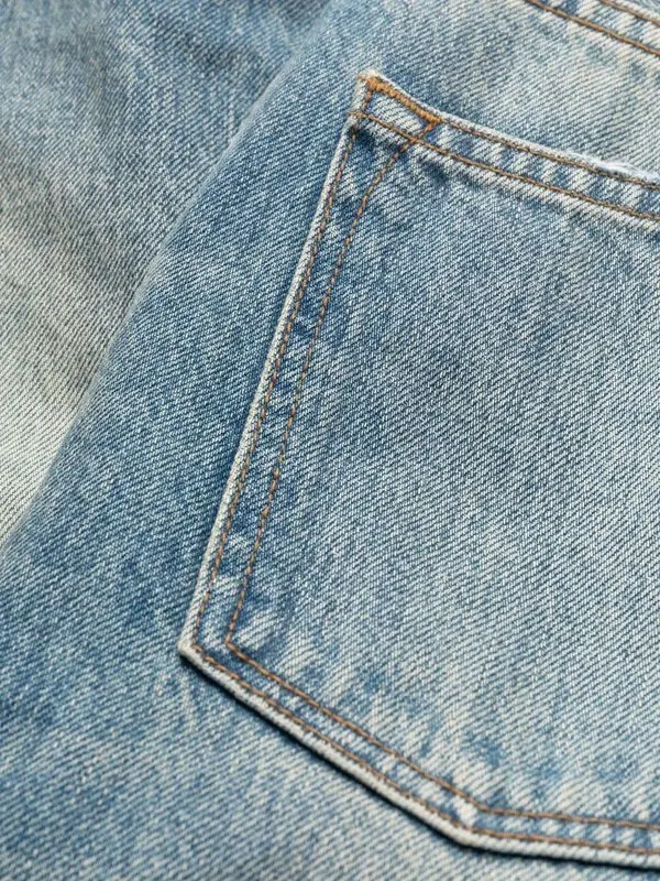 Amiri Distressed Straight-leg Jeans