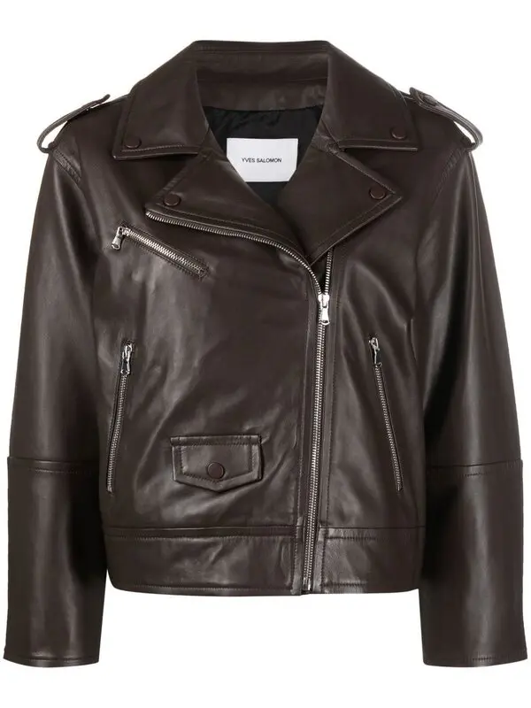 YVES SALOMON Leather Flight Jacket