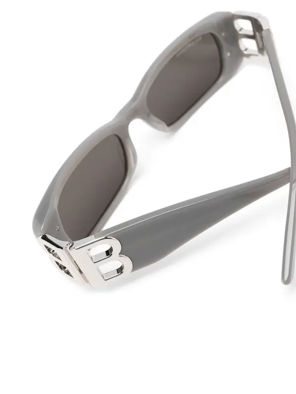 Balenciaga Logo-plaque Rectangle-frame Sunglasses