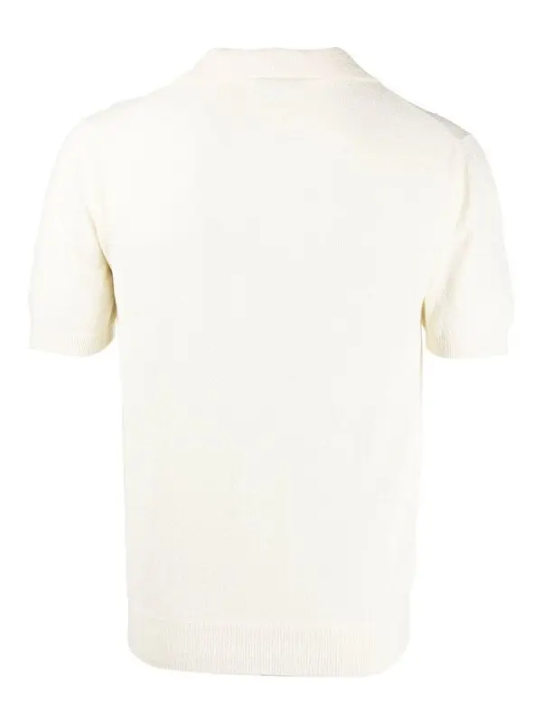 DRUMOHR Short-sleeve V-neck Polo Shirt - White