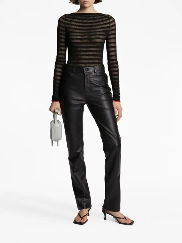 Proenza Schouler White Label Striped Sheer Top