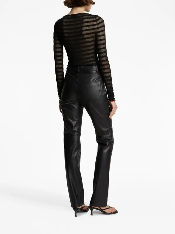 Proenza Schouler White Label Striped Sheer Top