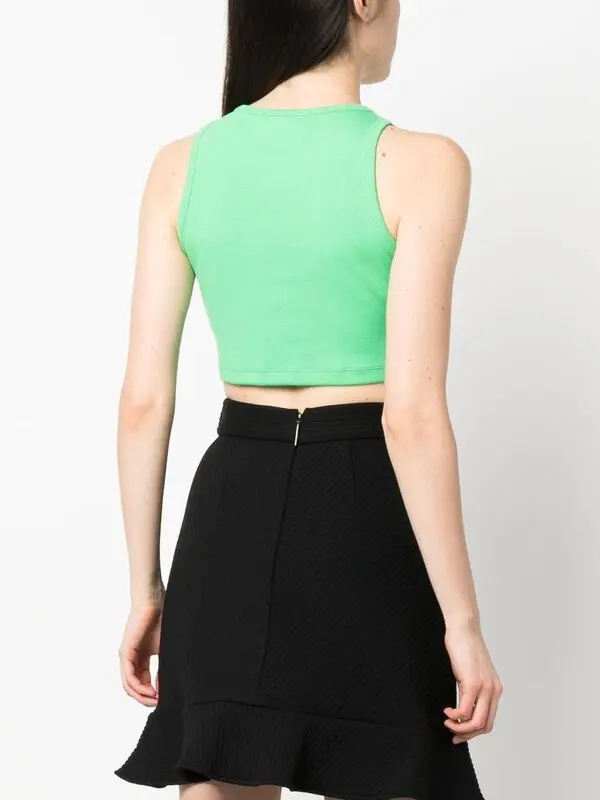 MSGM Logo Sleeveless Top - Green