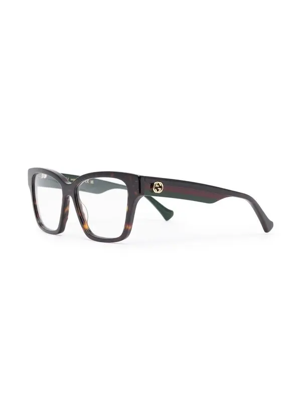 Gucci Logo-plaque Square-frame Glasses