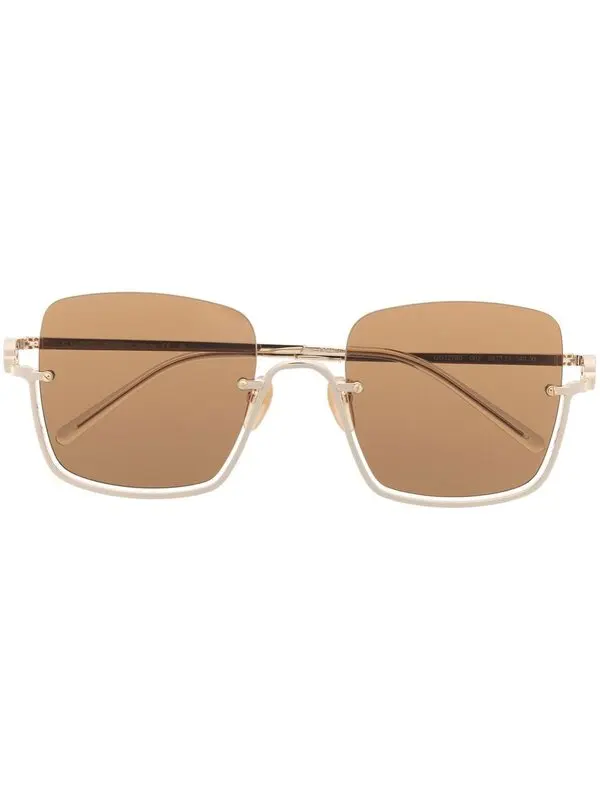 Gucci Oversized Square-frame Sunglasses - Gold