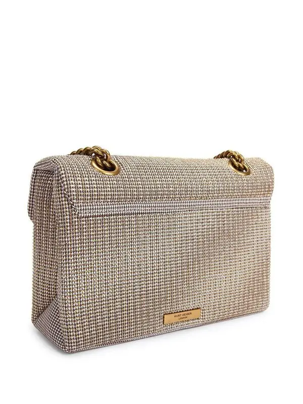 Kurt Geiger Mini Kensington Houndstooth Tote - Neutrals