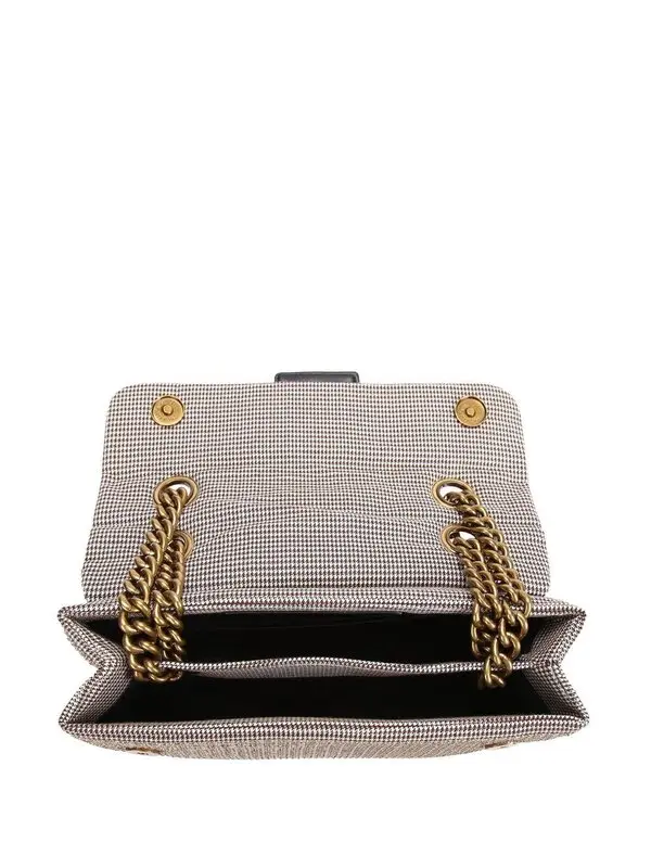 Kurt Geiger Mini Kensington Houndstooth Tote - Neutrals