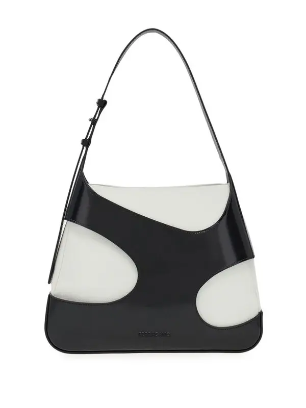 FERRAGAMO Cut-out Detail Shoulder Bag - Black