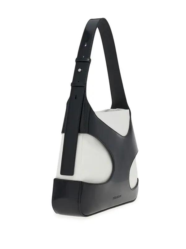 FERRAGAMO Cut-out Detail Shoulder Bag - Black