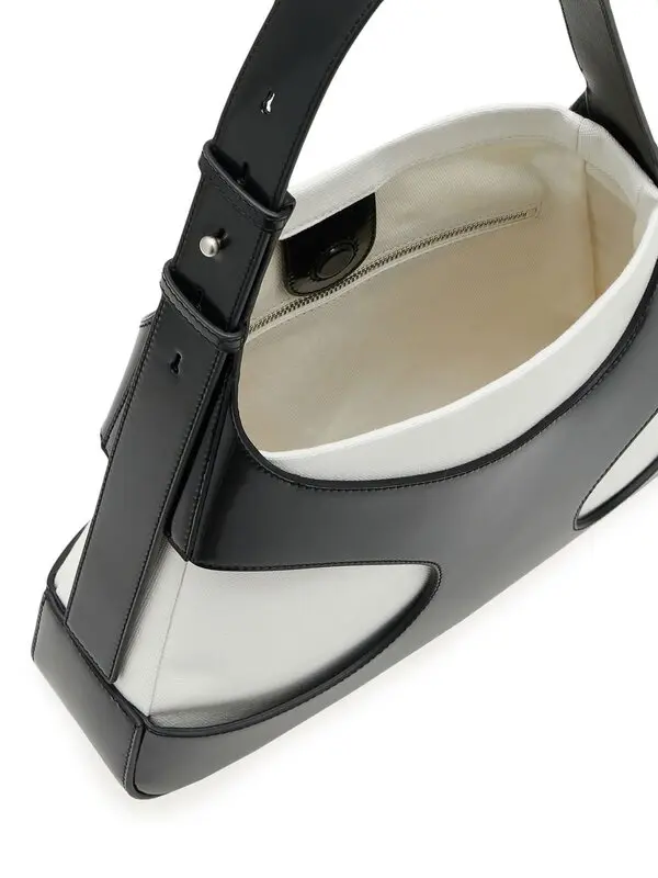 FERRAGAMO Cut-out Detail Shoulder Bag - Black