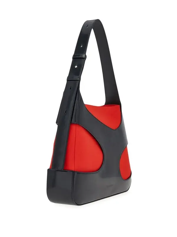 FERRAGAMO Cut-out Detail Shoulder Bag - Black