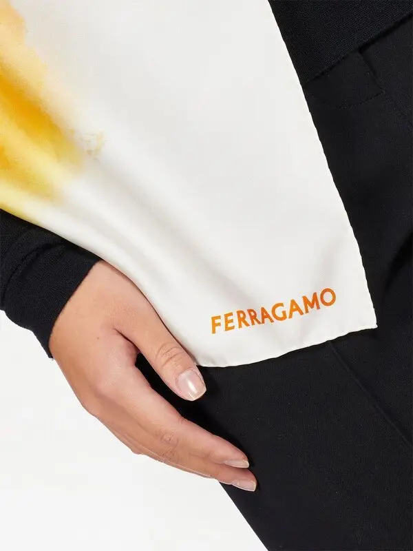 FERRAGAMO Ombre-print Silk Scarf