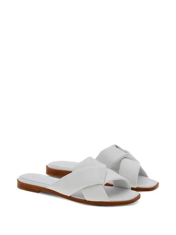 FERRAGAMO Knot-detail Leather Slides