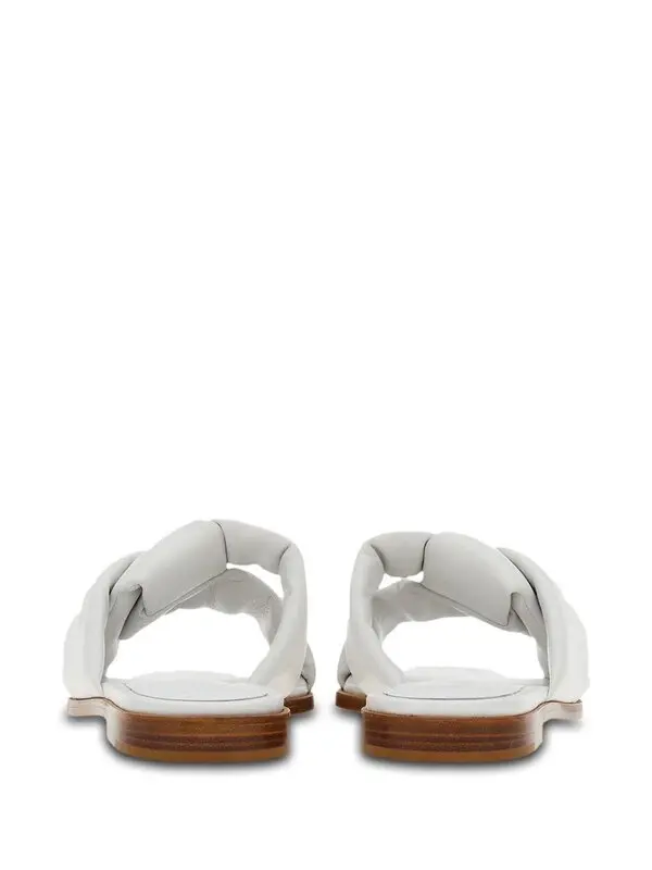 FERRAGAMO Knot-detail Leather Slides