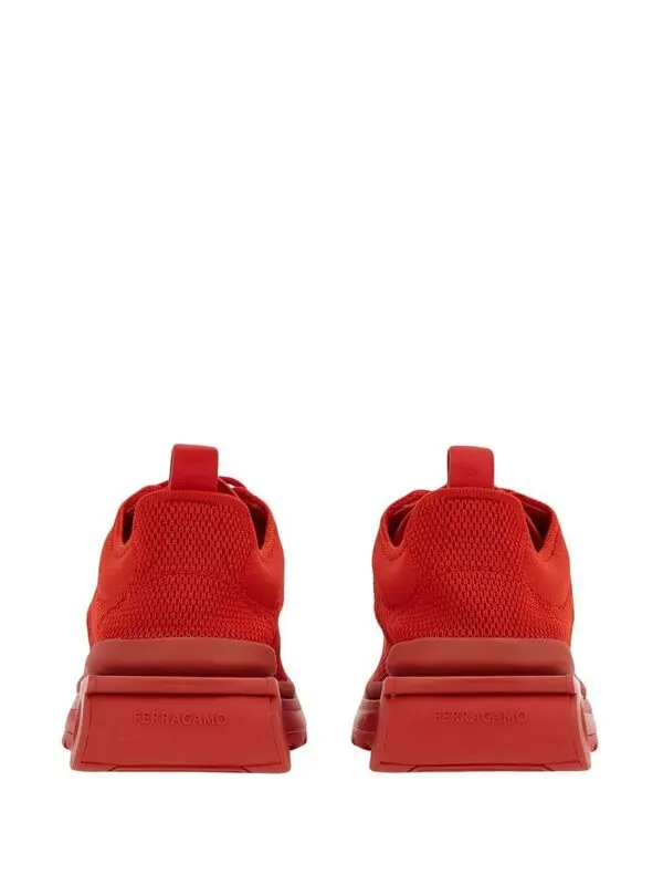 FERRAGAMO Knitted Running Sneakers - Red