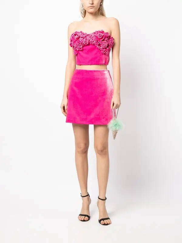 Ermanno Scervino Velvet A-line Mini Skirt