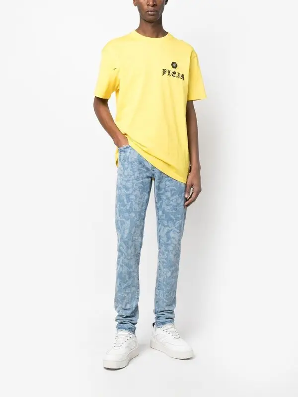 Philipp Plein Gothic Plein Short-sleeve T-shirt - Yellow