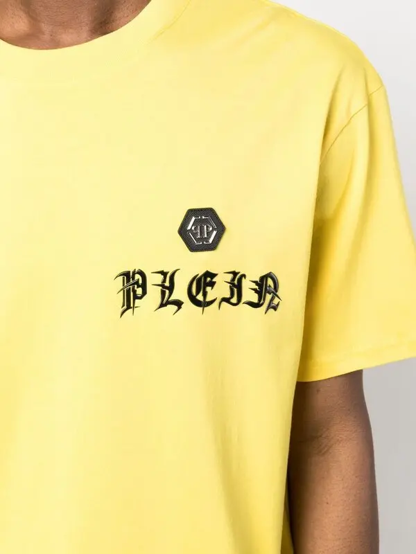 Philipp Plein Gothic Plein Short-sleeve T-shirt - Yellow