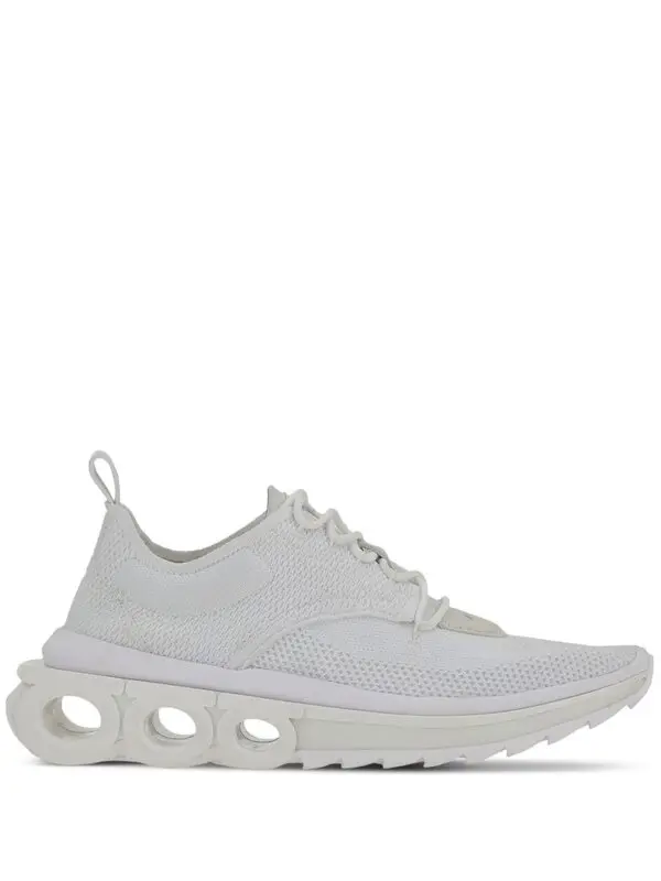 FERRAGAMO Gancini Plaque Low-top Sneakers - White