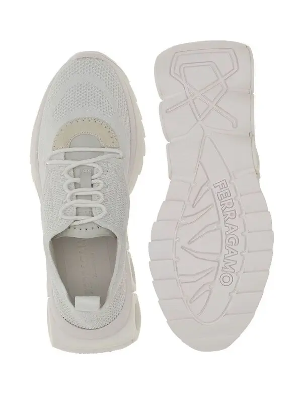 FERRAGAMO Gancini Plaque Low-top Sneakers - White