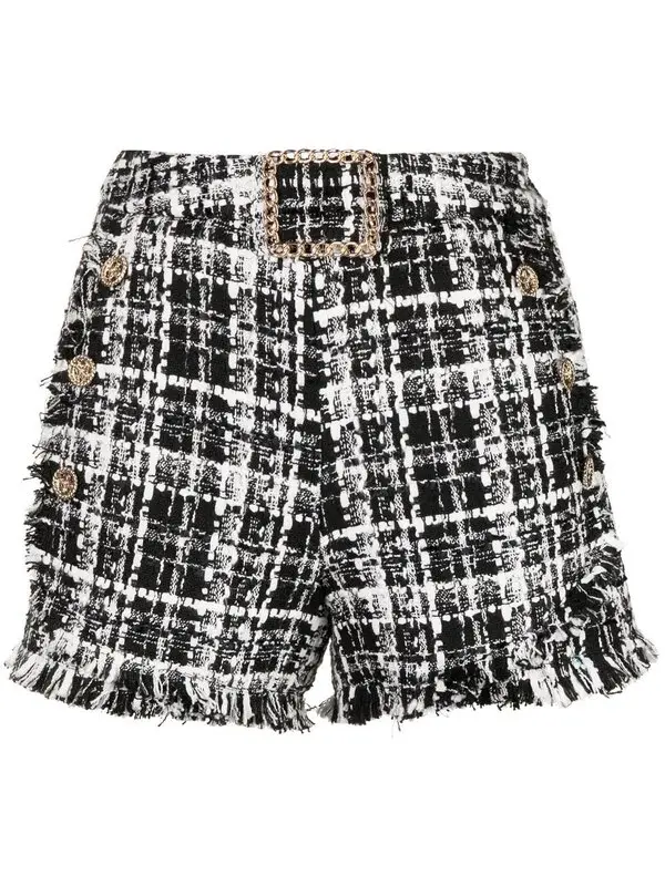 EDWARD ACHOUR PARIS Tweed Shorts - Black