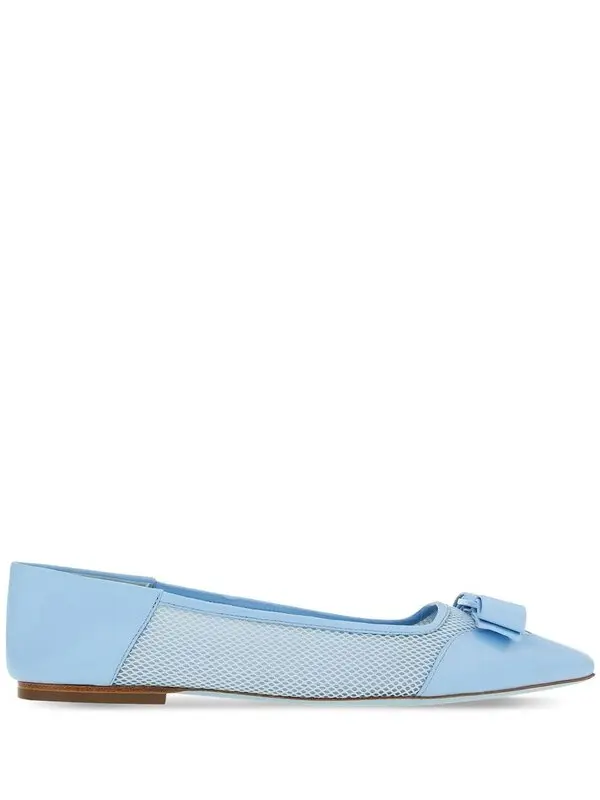 FERRAGAMO Vara Bow Ballerina Shoes - Blue