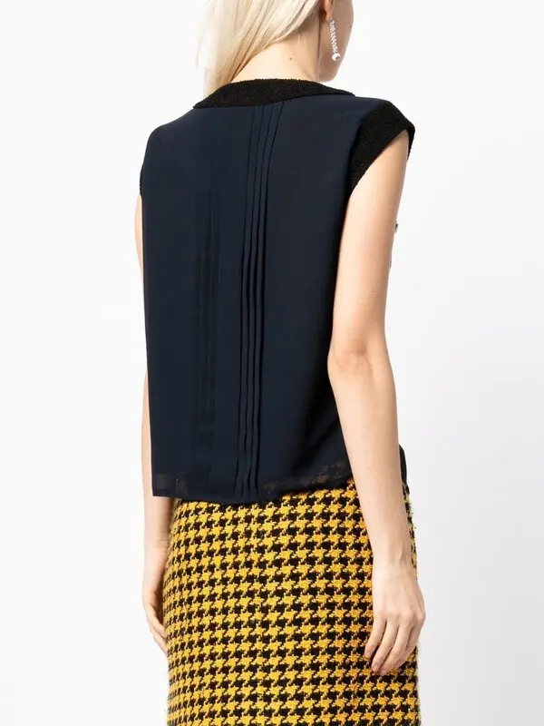 EDWARD ACHOUR PARIS Bow-detail Top - Blue