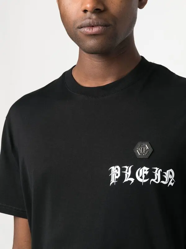 Philipp Plein Chest Logo-print Detail T-shirt - Black