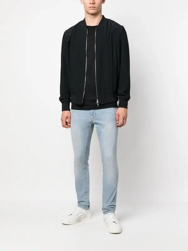 Philipp Plein Logo-plaque Slim-leg Jeans - Blue