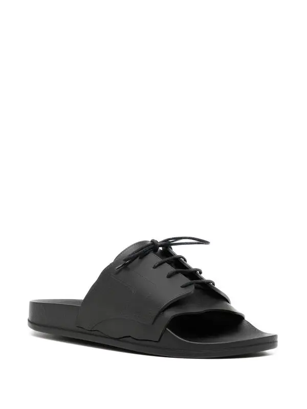 MAISON MARGIELA Lace-up Slides - Black