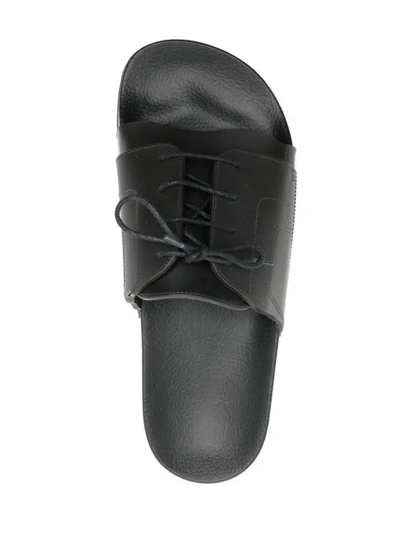 MAISON MARGIELA Lace-up Slides - Black