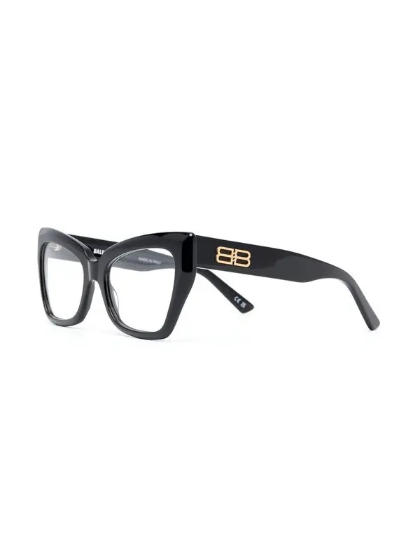 Balenciaga Logo Plaque Square-frame Glasses